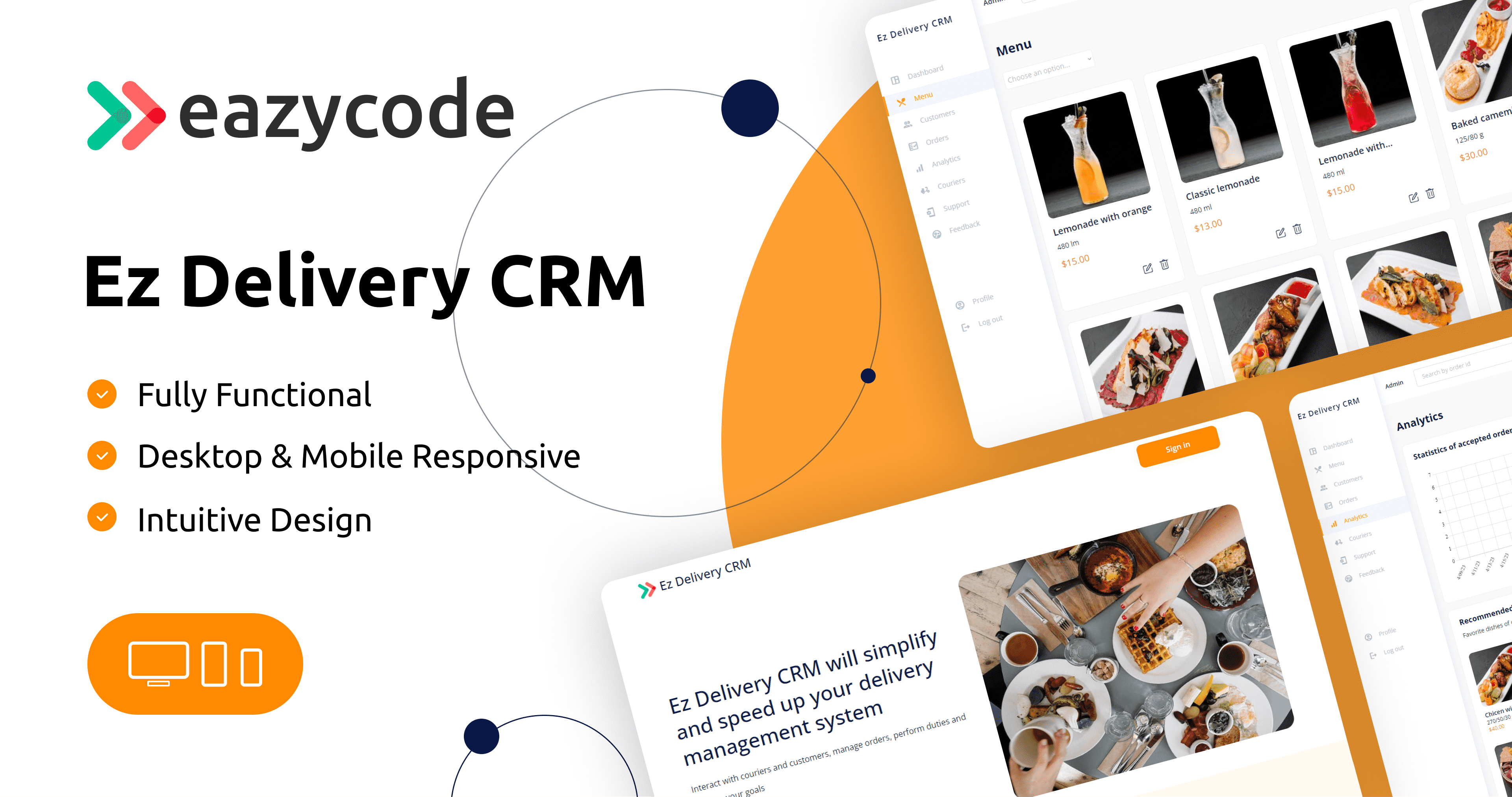 Ez Delivery CRM template - NoCode Bubble.io Template by EazyCode - NoCode Agency